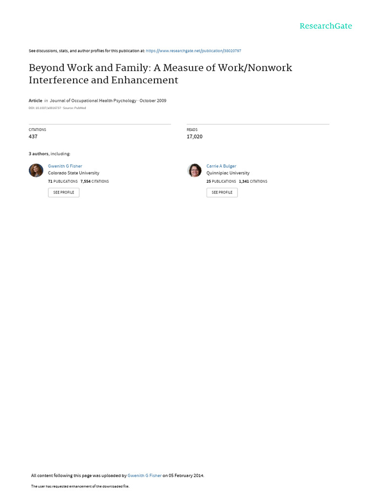 Fisher Bulger Smith 2009 | PDF | Job Satisfaction | Structural Equation Modeling