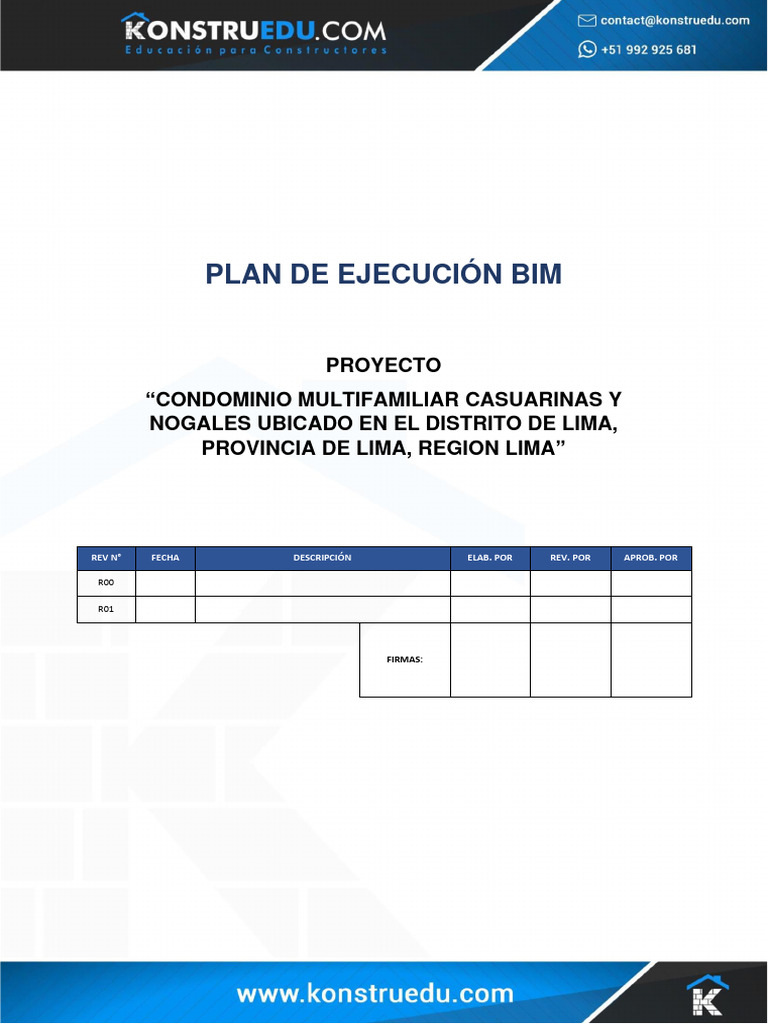Plan de Ejecución BIM Condomio C&N | PDF | Diseño | Información