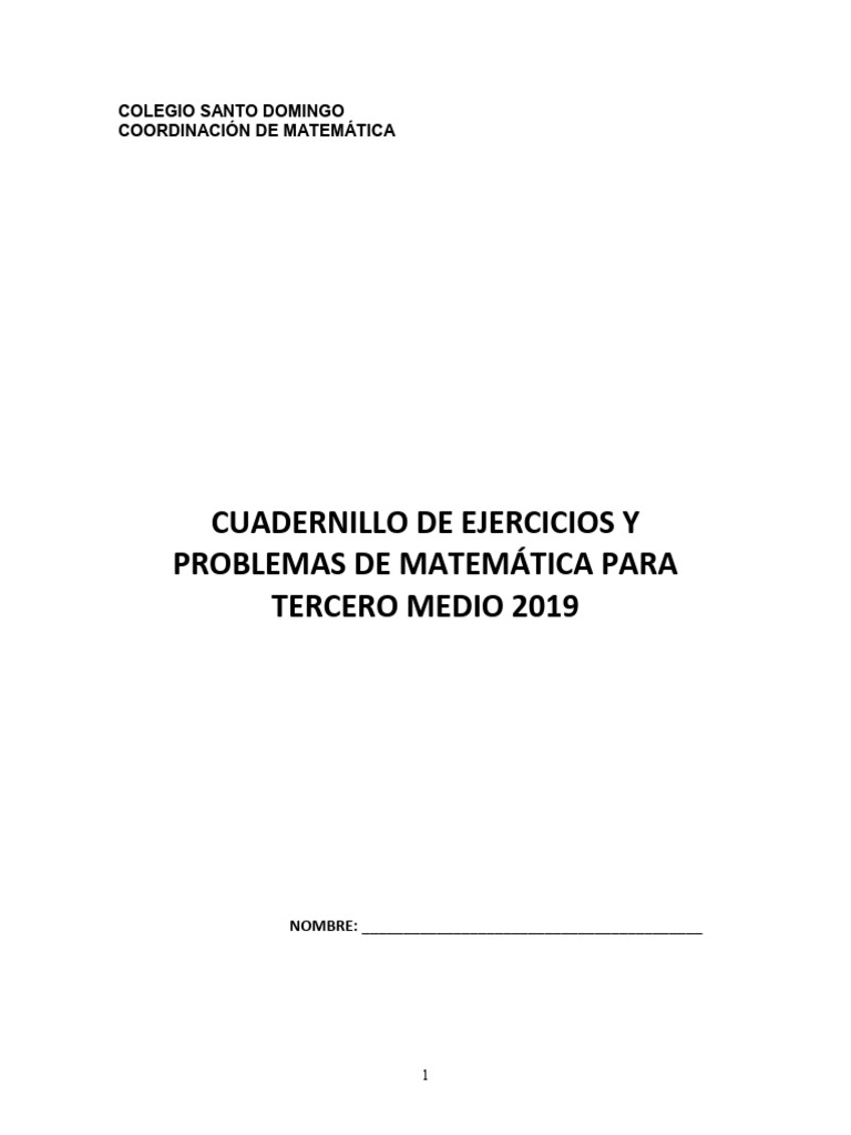 Cuadernillo III 2019 | PDF | Triángulo | Hoja de cálculo