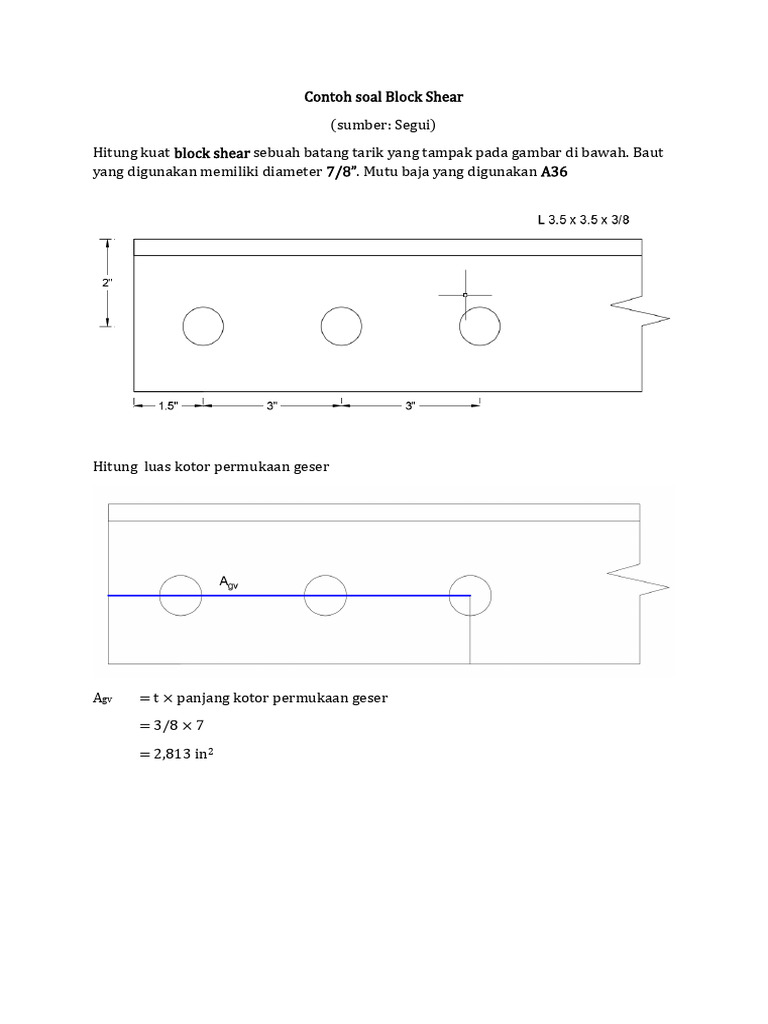 Contoh Soal Block Shear | PDF
