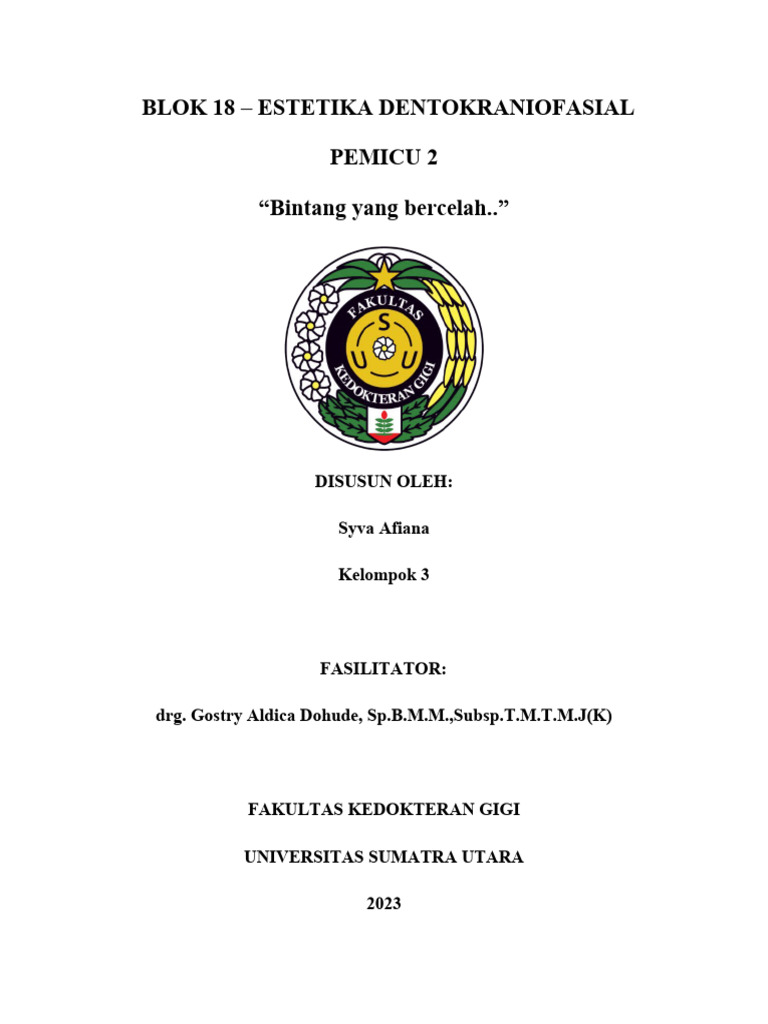 P2 - Kelompok 3 - Drg. Gostry Aldica Dohude, Sp.B.M.M.,Subsp.T.M.T.M.J (K) - 210600105 - Syva ...
