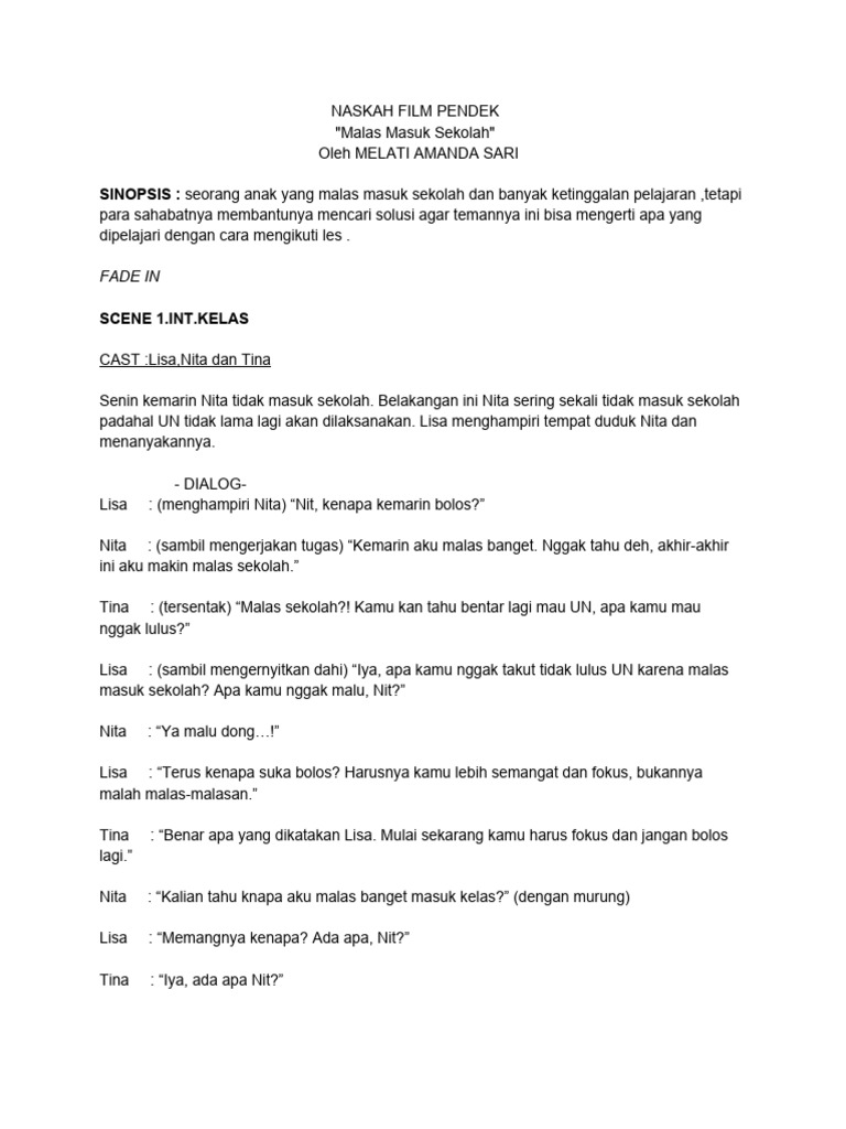 Naskah Film Pendek | PDF