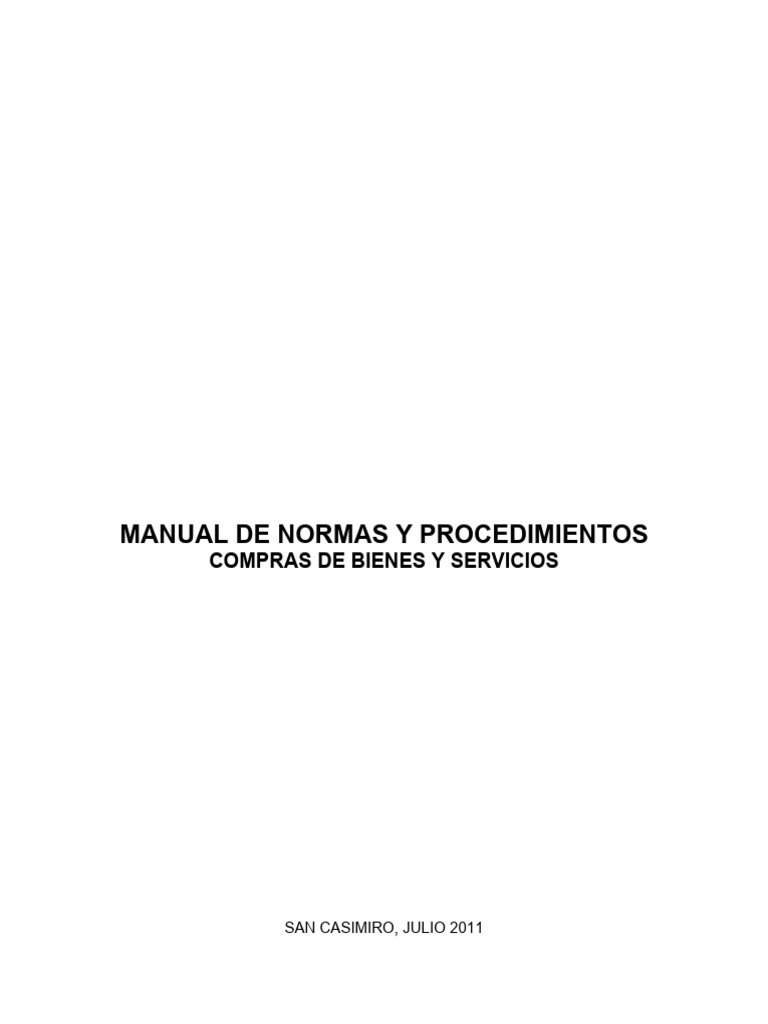 Ejemplo Manual de Compras | PDF | Presupuesto | Economias