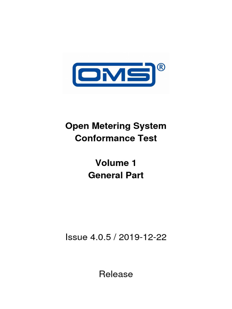 OMS-Conformance-Test-Vol1 GEN V4 0 5 | PDF | Electromagnetic ...
