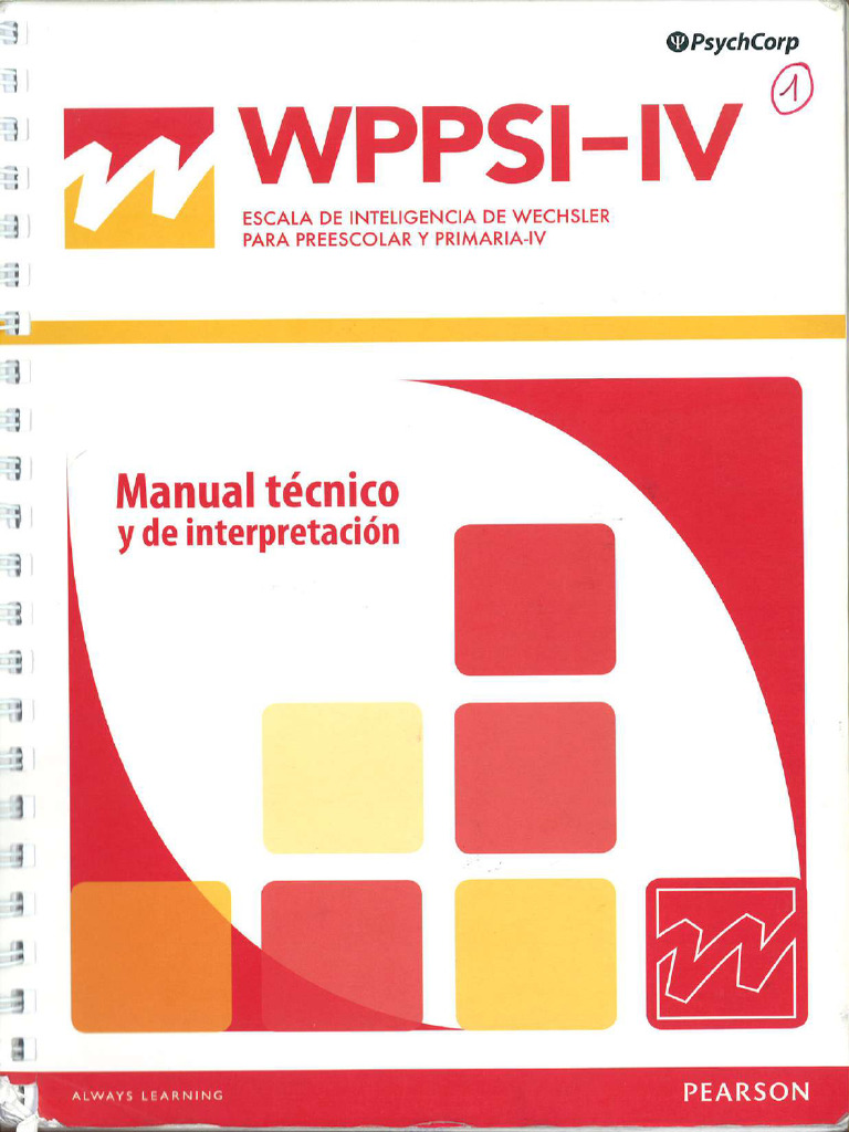 WPPSI IV - Manual de Aplicacion | PDF