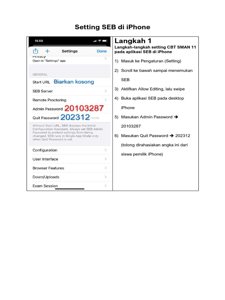 Cara Setting SEB di iPhone | PDF