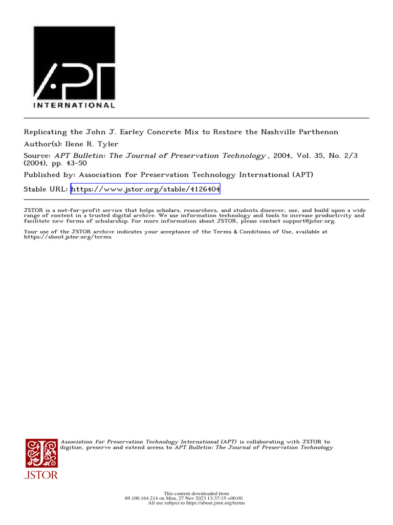 Tyler ReplicatingJohnJ 2004 | PDF | Concrete | Construction Aggregate