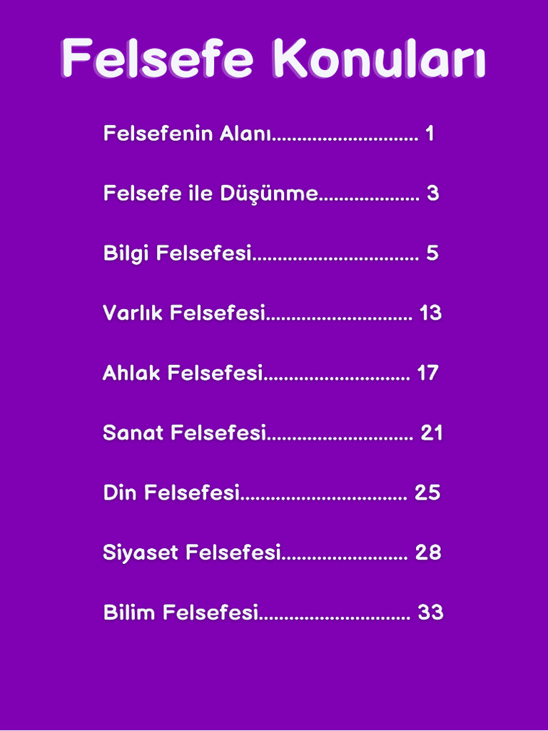 TYT Felsefe Notlar | PDF