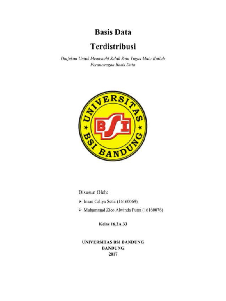 Basis Data Terdistribusi | PDF