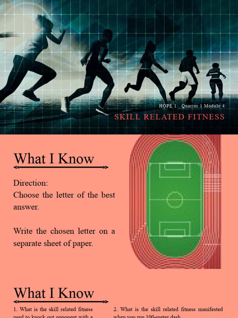 Skill-Related Fitness Assessment Guide | PDF | Physical Fitness | Motor ...