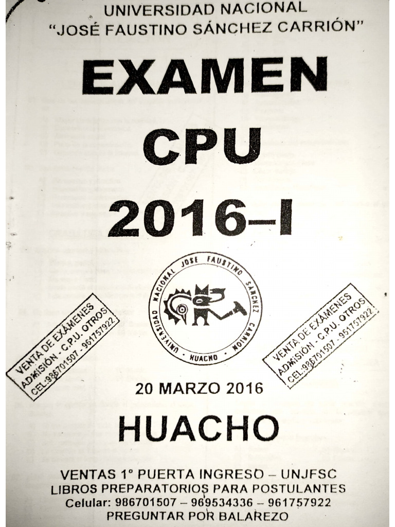 Cpu 2016 I | PDF