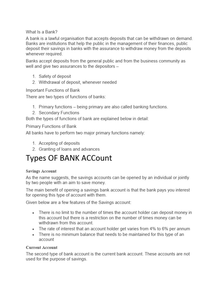 Supw Project Bank | PDF | Banks | Deposit Account