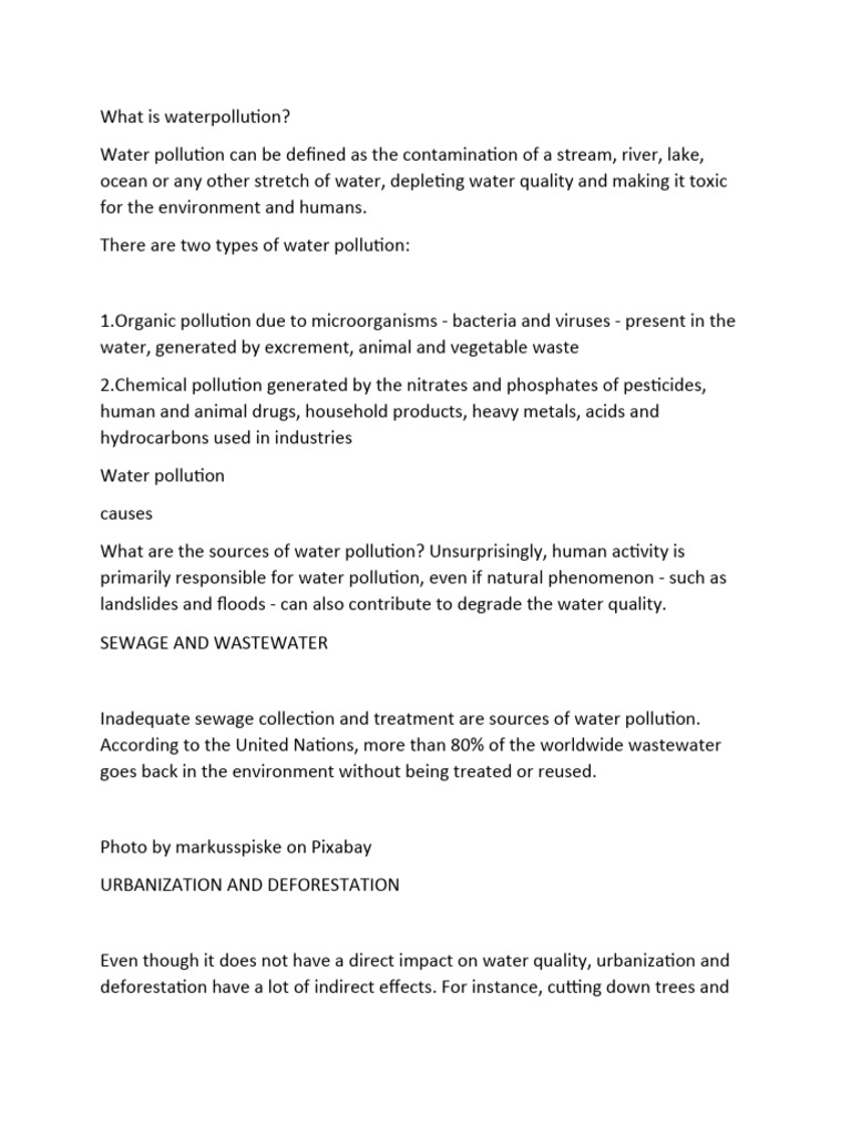 Geography Project 2nd Term | PDF | Water Pollution | Water