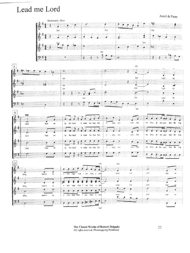 Lead Me Lord Arr. Robert Delgado | PDF