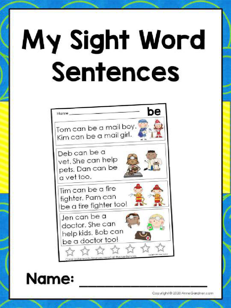 Original Sight Word Sentences | PDF | Writing | Computing