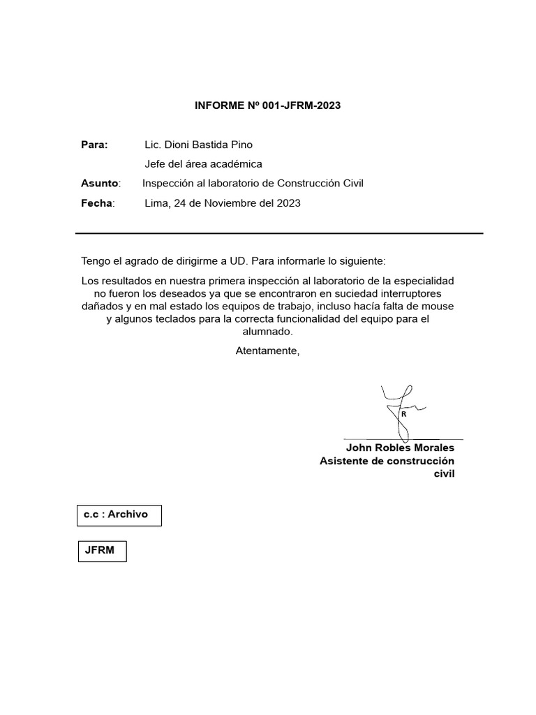 Informe - John Robles | PDF