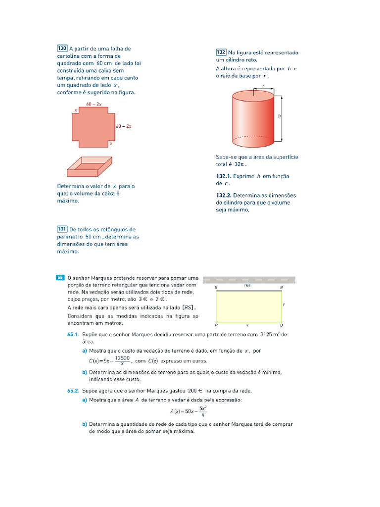 FTr-extra Problemas Derivadas-12ano 2023-24 | PDF