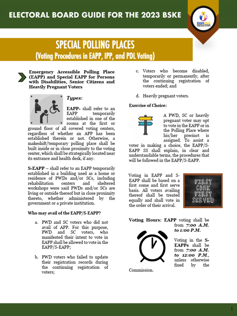 2023 BSKE EAPP Voting Guide | PDF | Voting | Identity Document