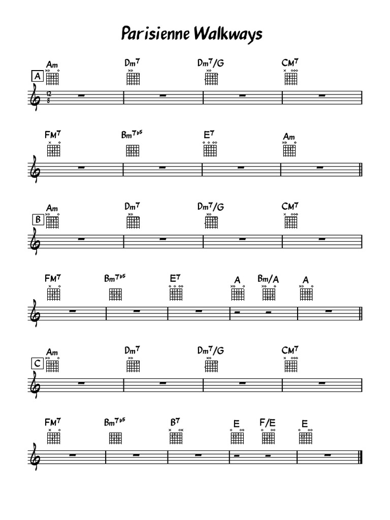 Parisienne Walkways: Chords | PDF