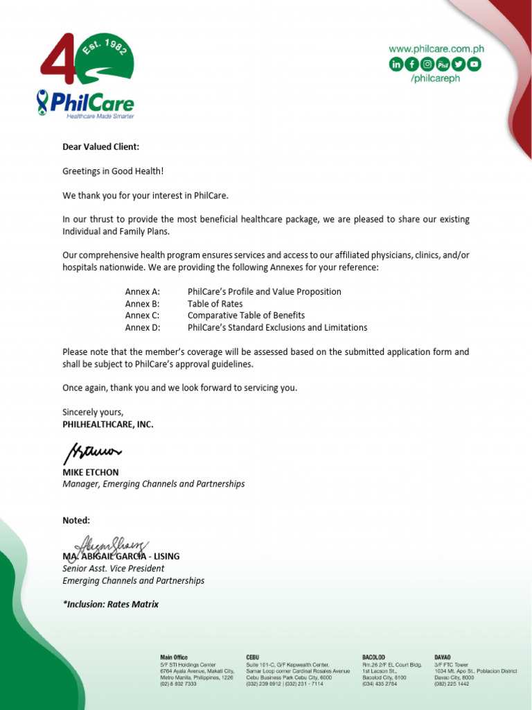 Philcare Individual and Family Plan | PDF | Health Care | Intensive ...