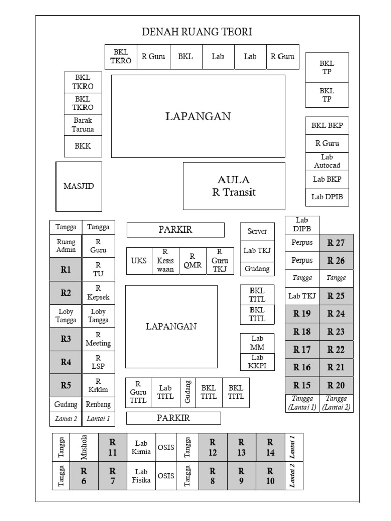 Denah Ruang Teori Sekolah | PDF