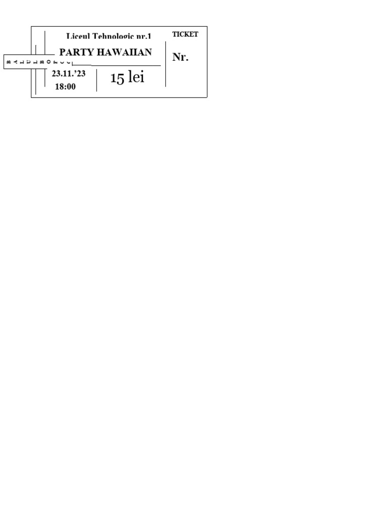 Bilet Bal | PDF