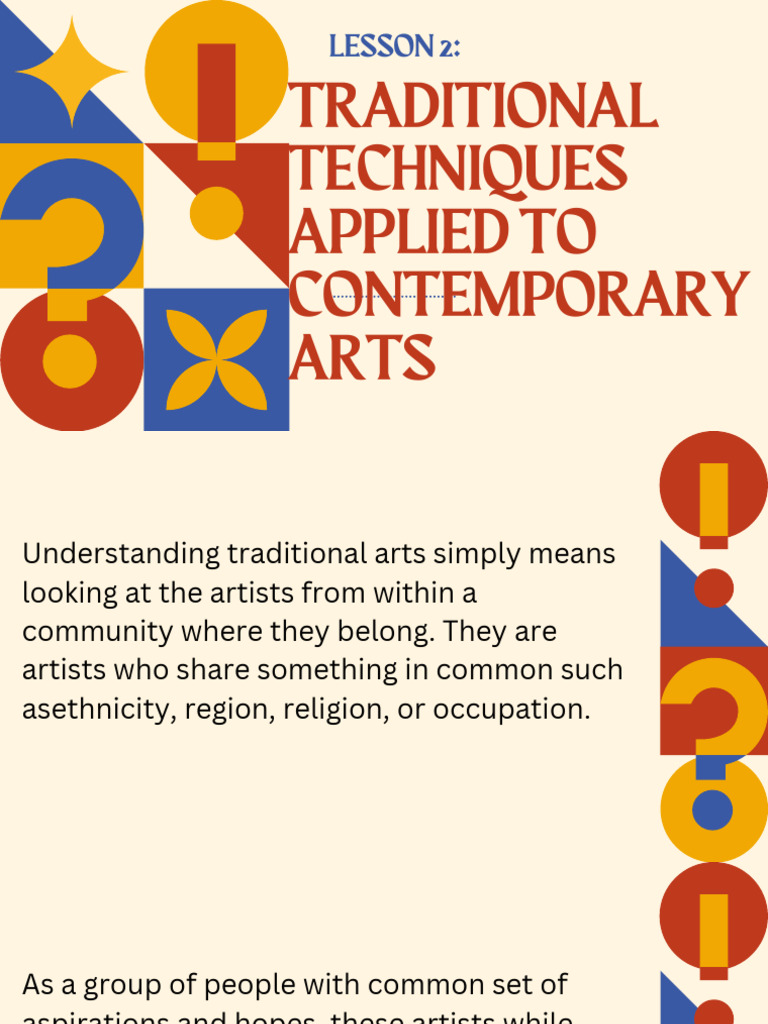 Traditional Techniques in Contemporary Arts | PDF | Philippines | Weaving
