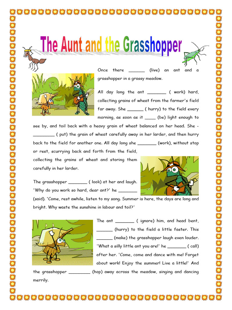 Ant and Grasshopper: Aesop's Fable | PDF