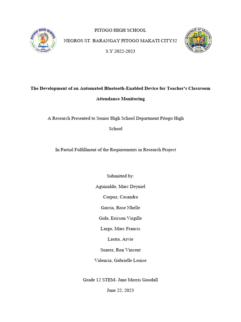 Final Quantitative Research G3 | PDF | Automation | Bluetooth