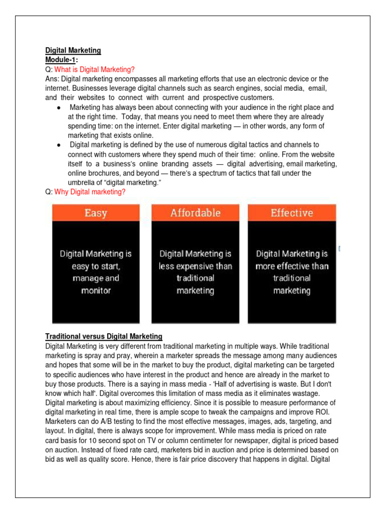 Digital Marketing Overview & Trends | PDF | Digital Marketing | Advertising