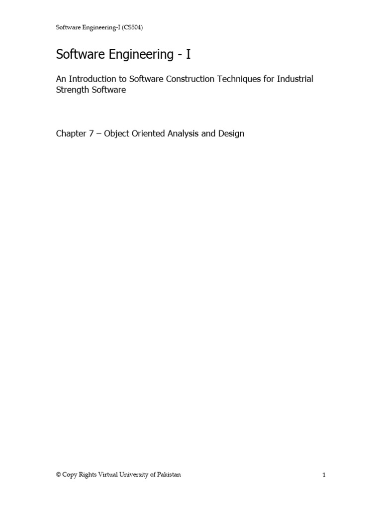 Chapter 7 - OOA and OOD | PDF | Inheritance (Object Oriented Programming) | Class (Computer ...