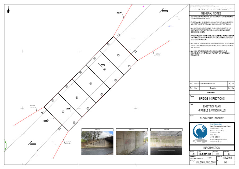 KIL2163 - 102 - 0001 - REV00 - Existing Plan - Panels & Wingwalls | PDF