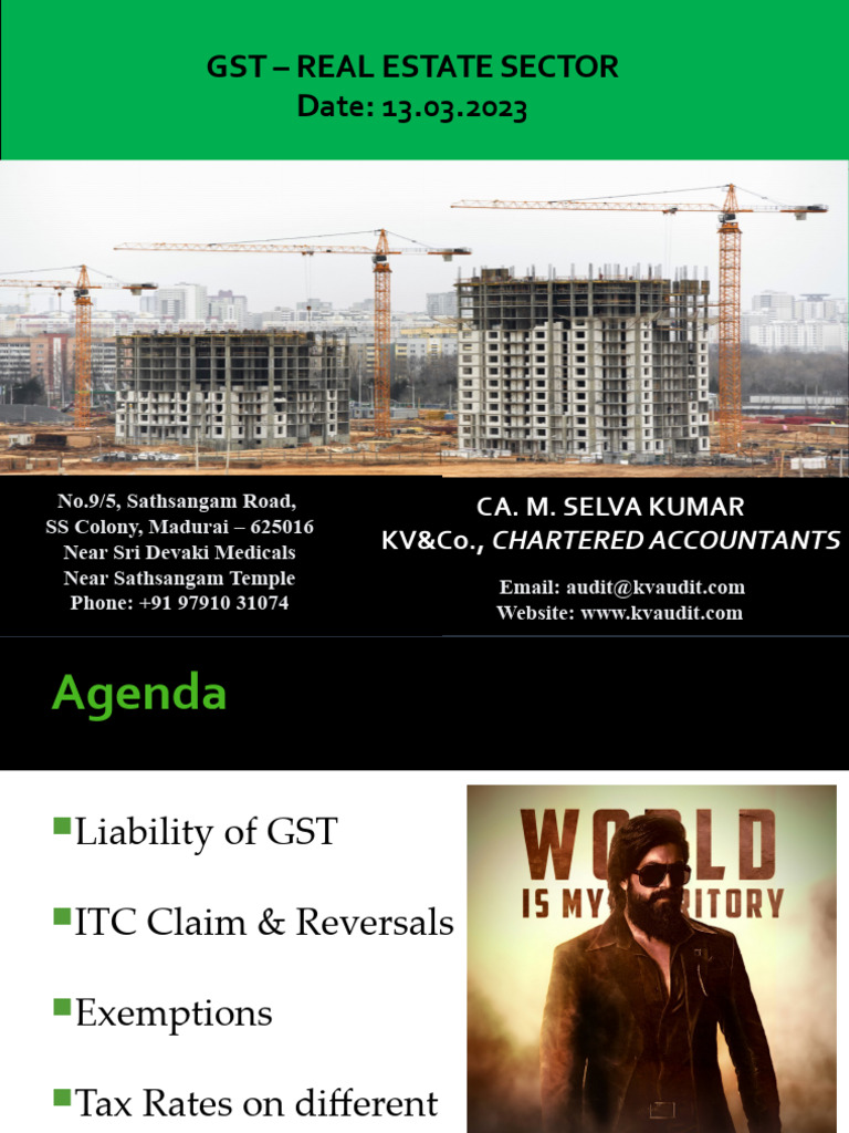 GST Real Estate Sector | PDF | Value Added Tax | Taxes