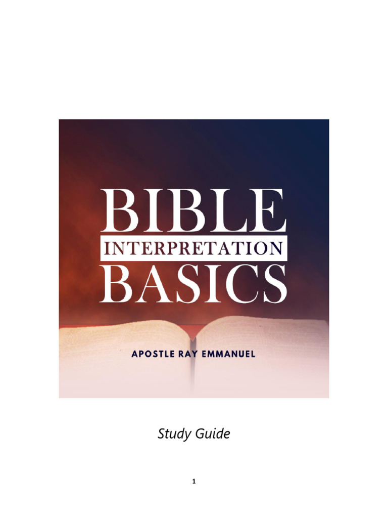 Bible Interpretation Basics Updated | PDF | Bible | Nevi'im
