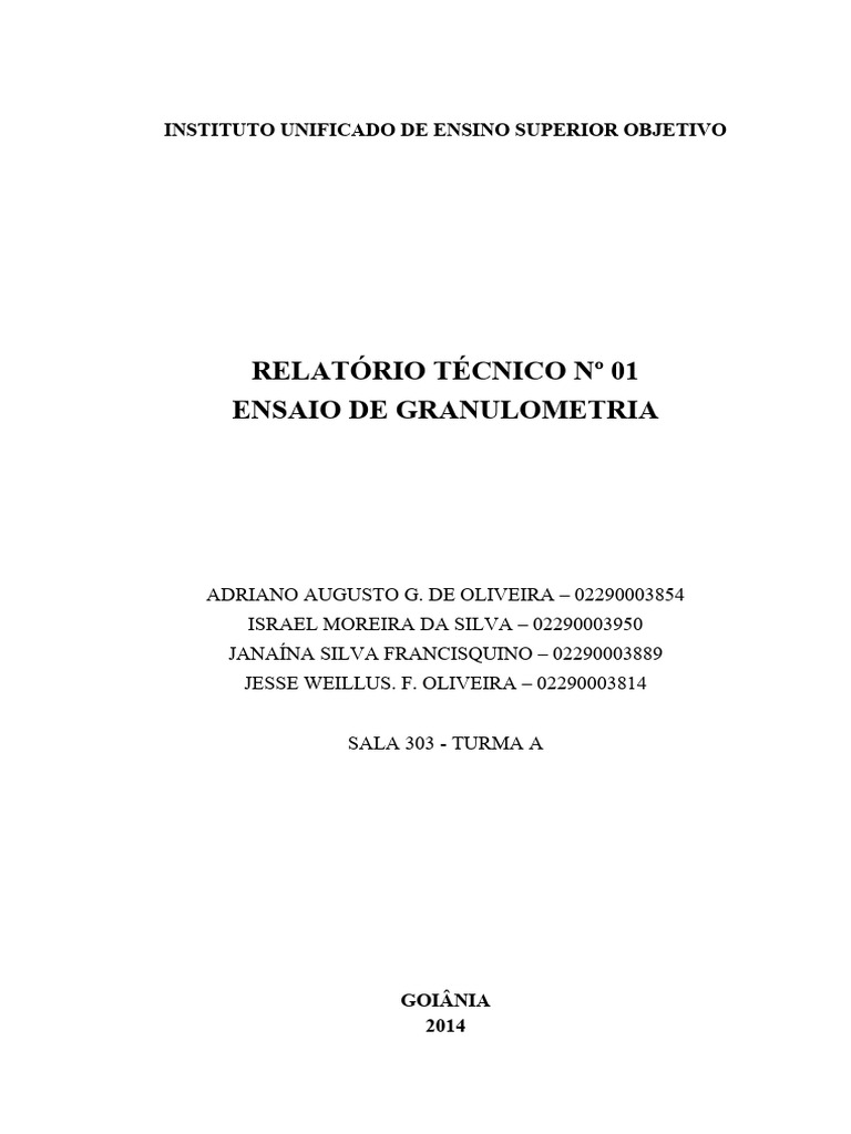 Relat+ Rio de Mec+ónica Dos Solos e Geologia | PDF | Massa | Solo
