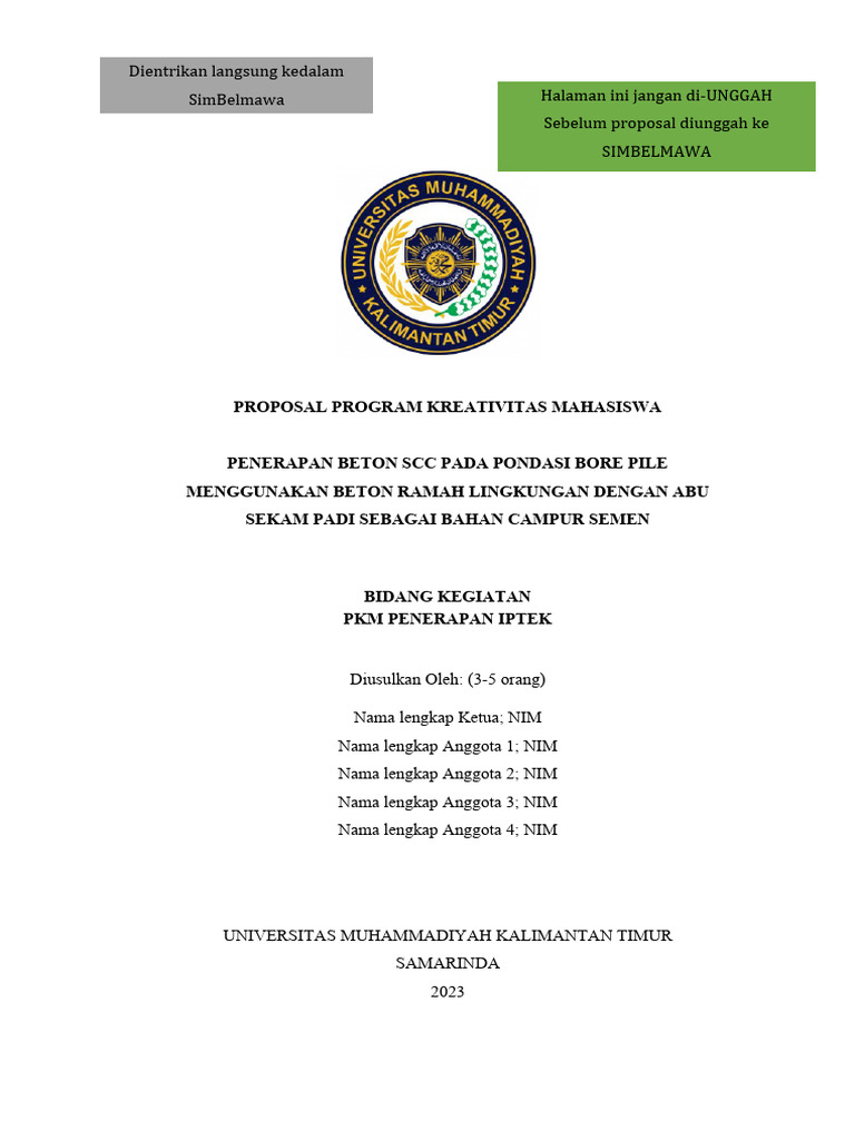 PROPOSAL-PKM-PI - Prodi TS (REVISI) | PDF | Teknologi & Rekayasa