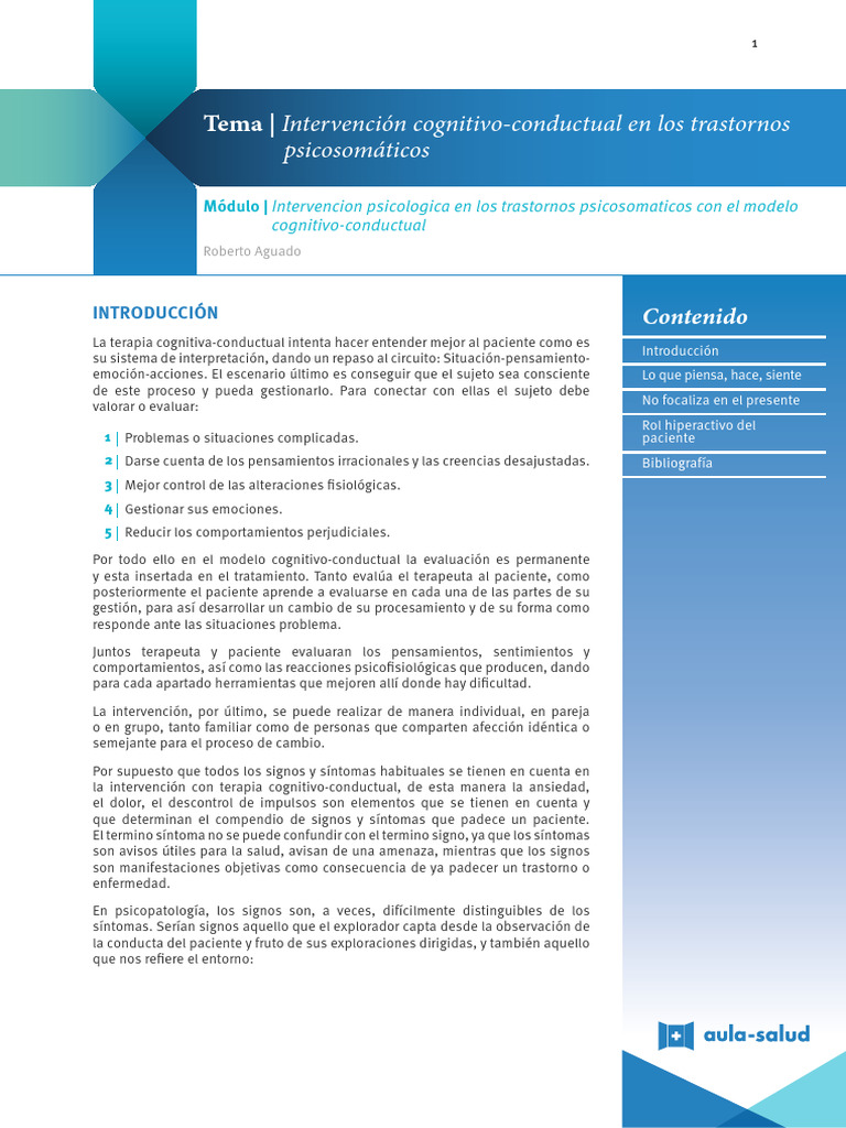 INTRODUCCIÓN A LA Psicosomáticos | PDF | Estrés (biología) | Terapia de ...