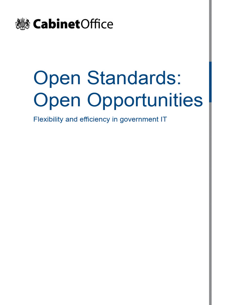 Open Standards Open Opportunities Consultation - FINAL | PDF ...