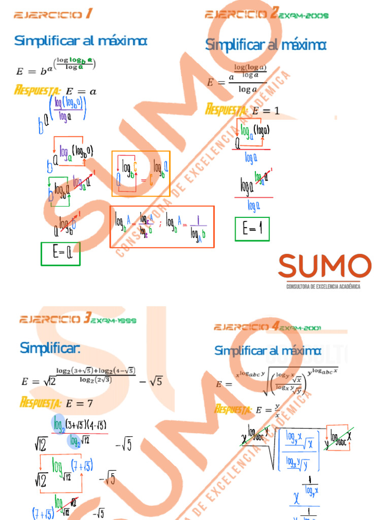 Logaritmos Sumo | PDF