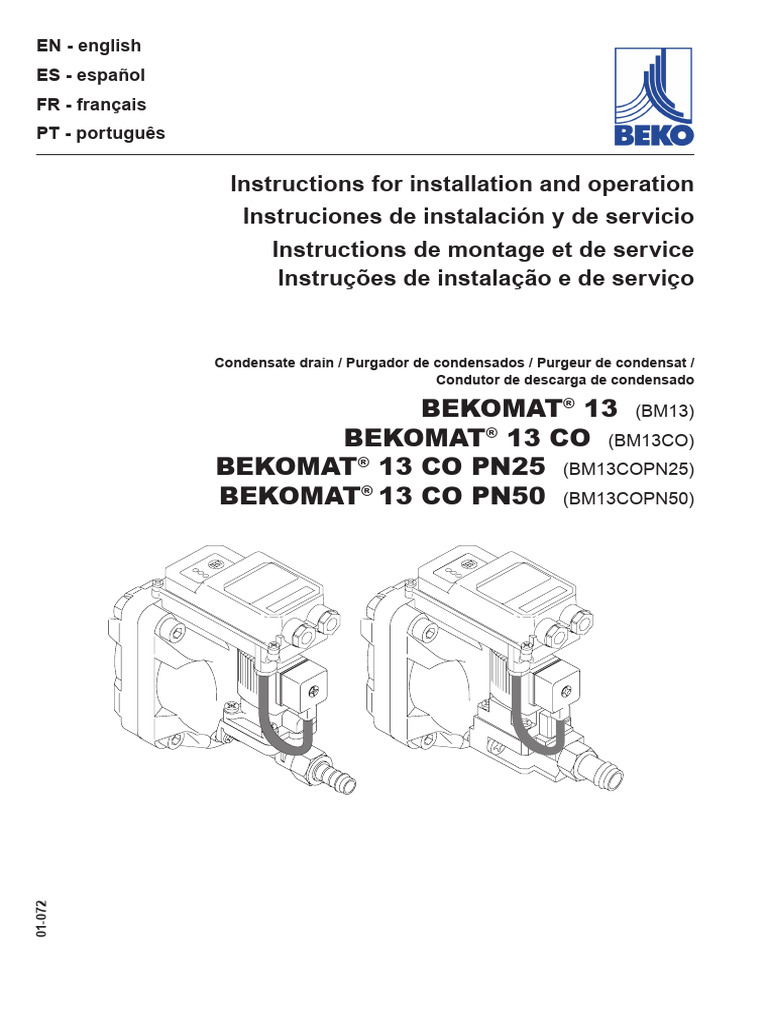 Bekomat 13 Uc En-Es-Fr-Pt Usa 01-072 V00 | PDF | Pipe (Fluid Conveyance ...