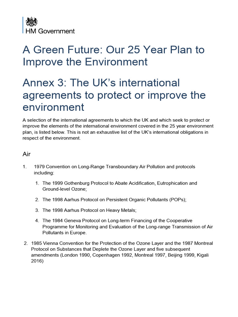 25 Year Environment Plan Annex3 | PDF | Natural Environment ...