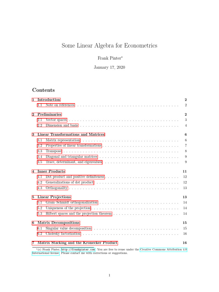 Linear Algebra Notes | PDF | Linear Map | Matrix (Mathematics)