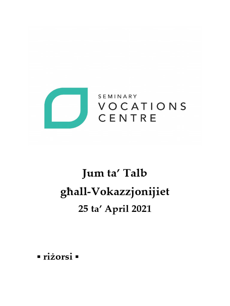 Vocations Day 2021 - Resources | PDF