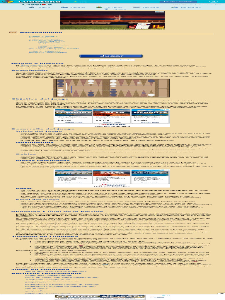 Backgammon - Reglas Del Juego | PDF | Juego de azar | Juegos de mesa
