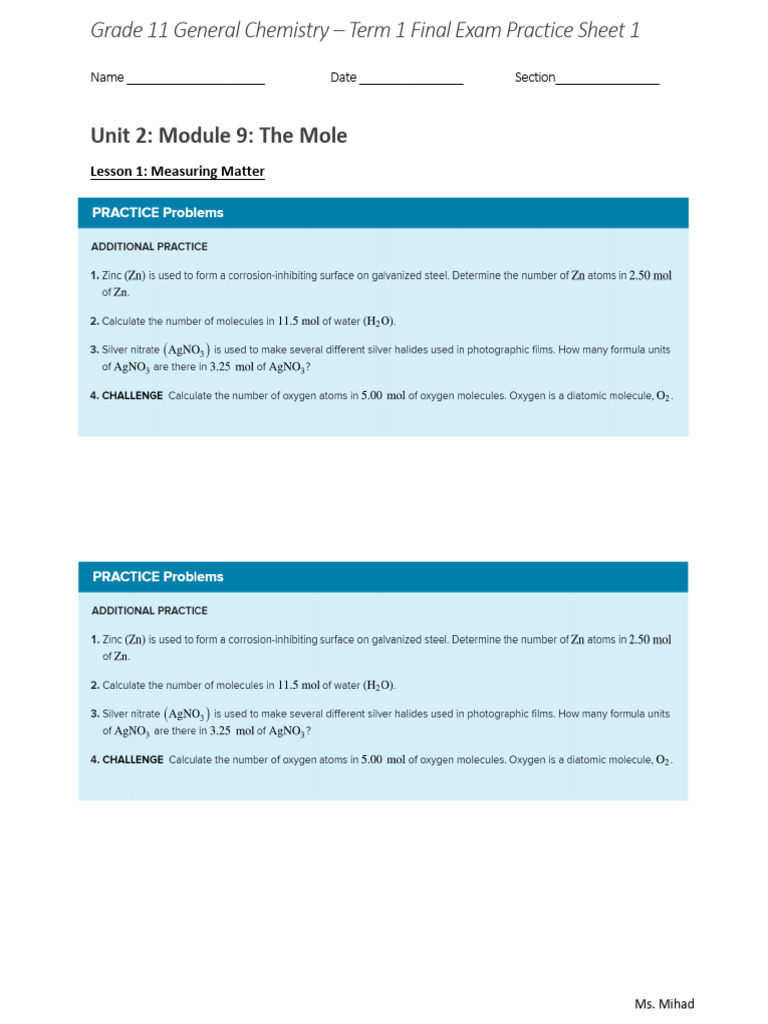 Module 9 - Final Exam Practice Sheet | PDF Module 9 - Final Exam Practice Sheet | PDF