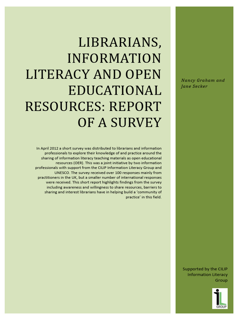 Librarians, Information Literacy and Open Educational Resources: Report ...