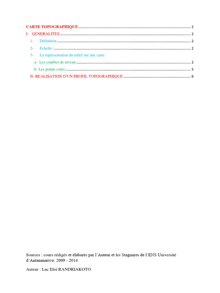 Carte Topographique | PDF | Topographie | Altitude