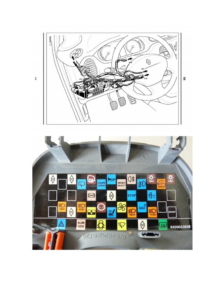 Esquema UCH Renault Megane 1 | PDF | Relé | Vehículos terrestres