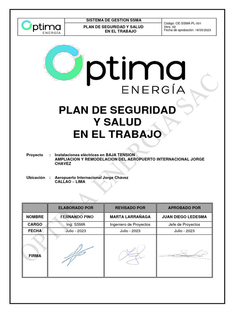 001 Plan de Ssma | PDF | Seguridad y salud ocupacional | Business
