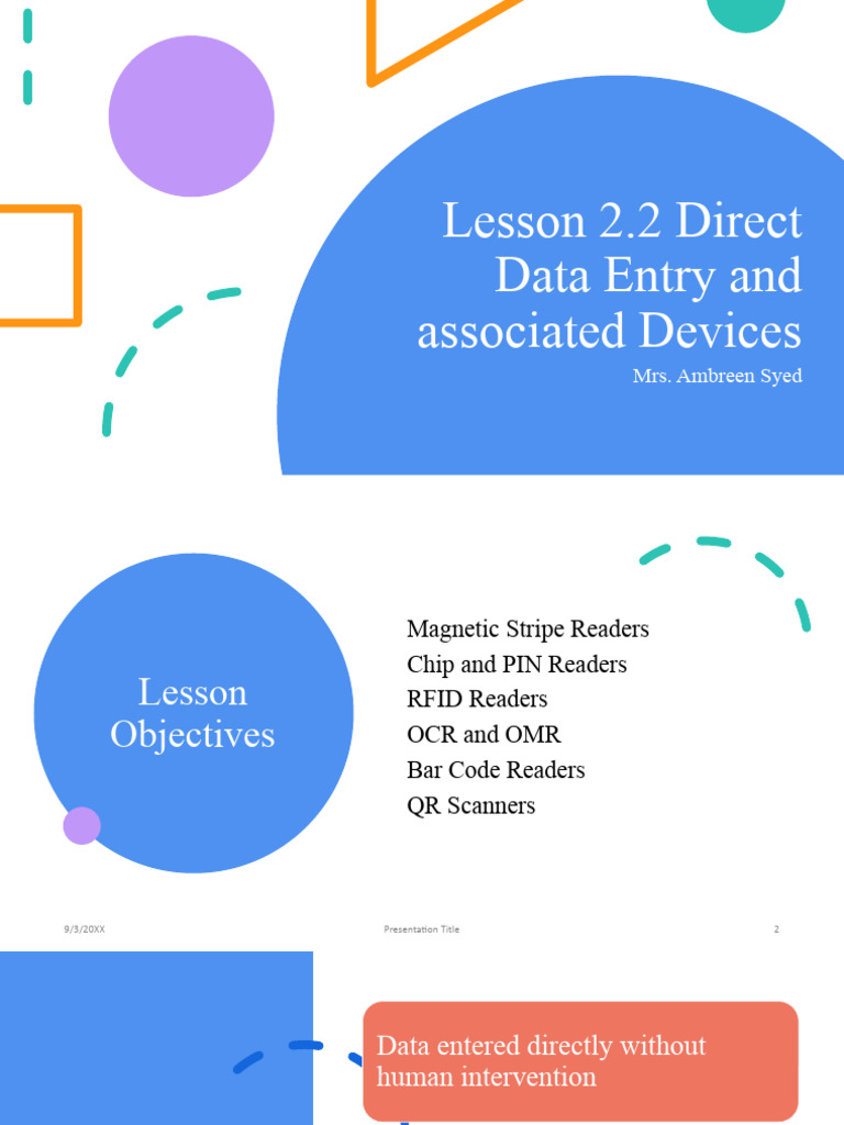Lesson 2 2 Data Entry Pdf Radio Frequency Identification Personal Identification Number